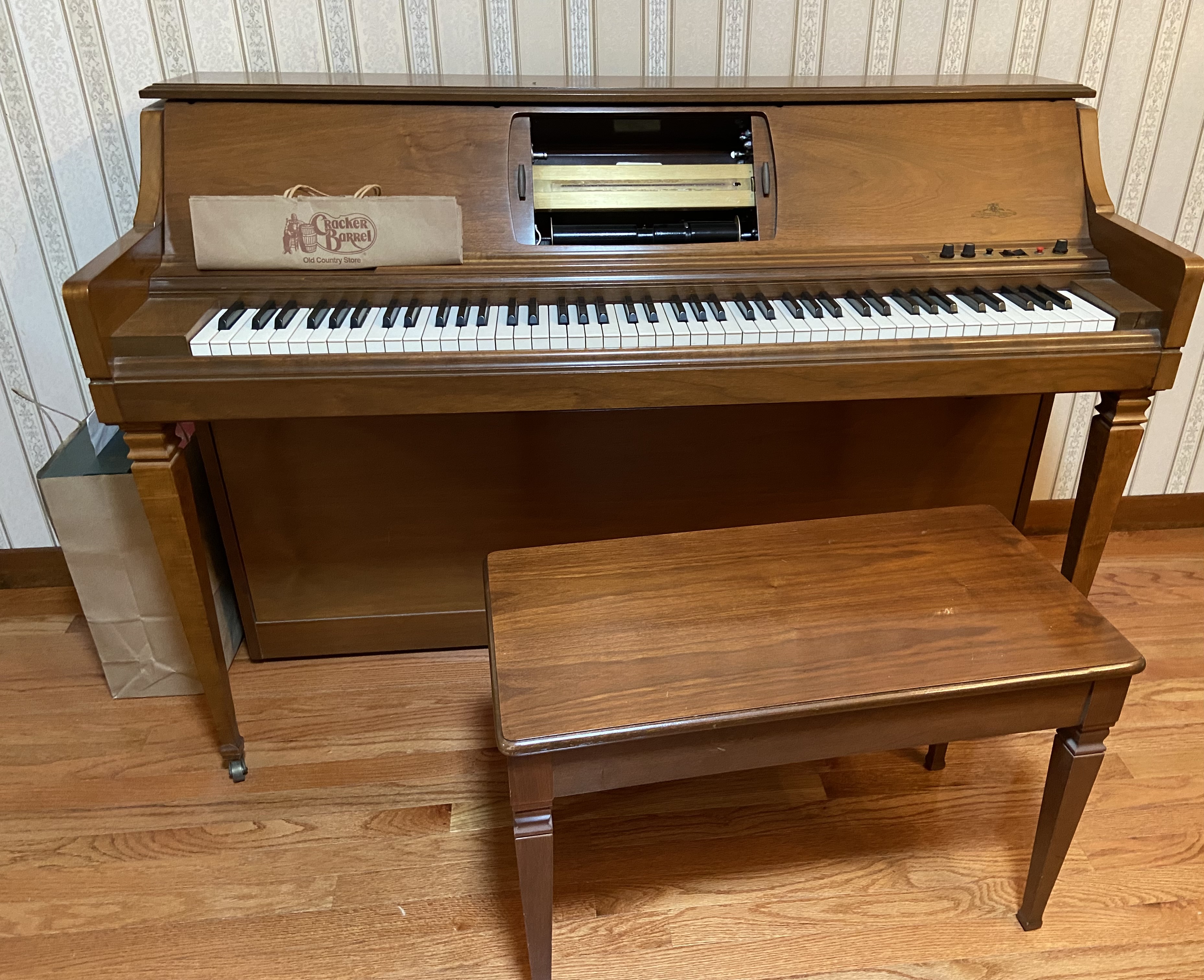 Free Piano in Lincoln, Rhode Island: Upright electric player piano